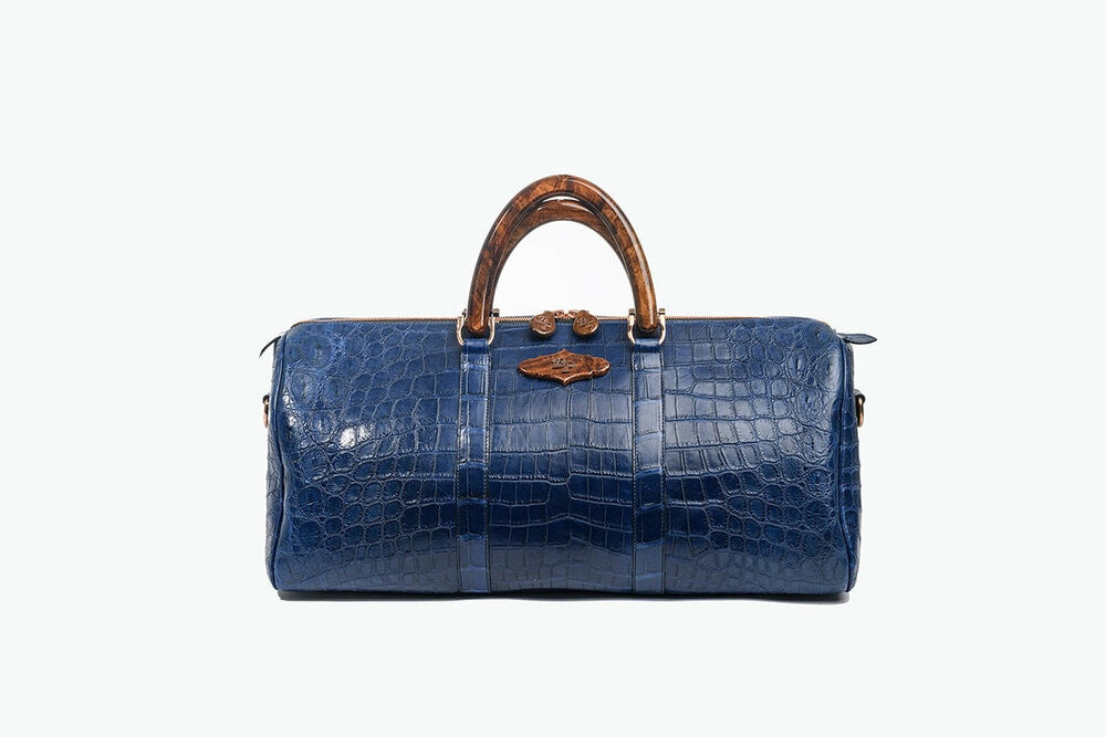 Marquis De Lafayette Royal Blue Alligator Travel Bag – Baron Paris